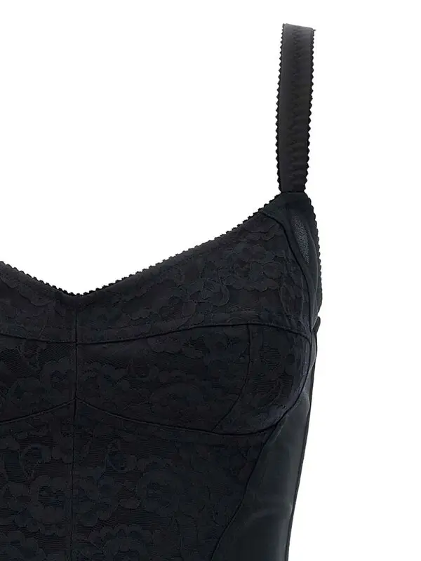 Dolce & Gabbana Floral-lace Corset Slip Dress