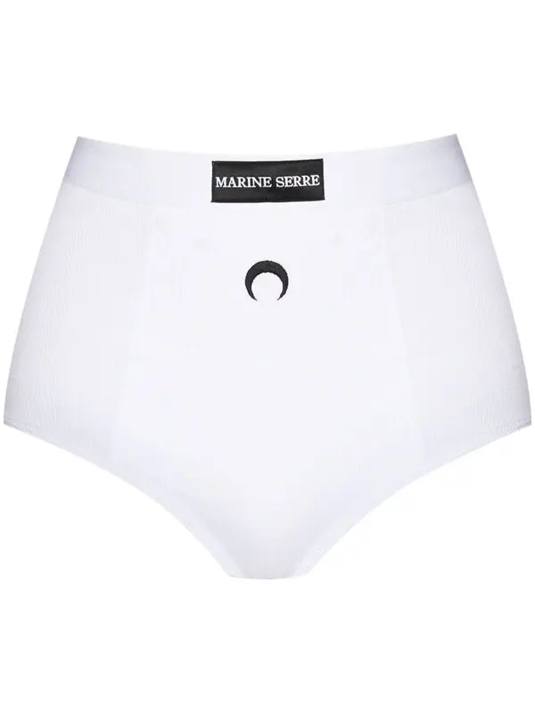 MARINE SERRE Ribbed Cotton Briefs