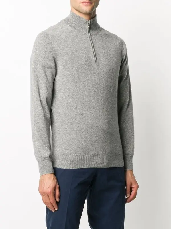 Brunello Cucinelli Zip-up Roll Neck Jumper
