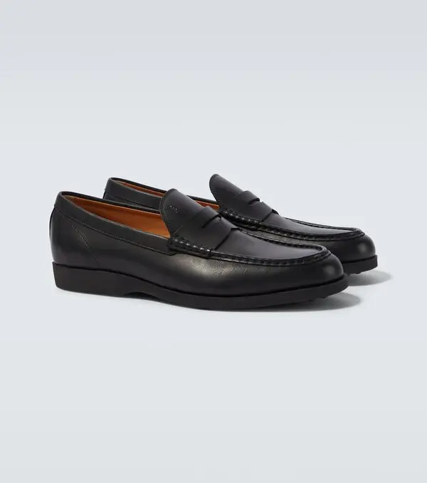 TOD'S Leather Loafers - Black