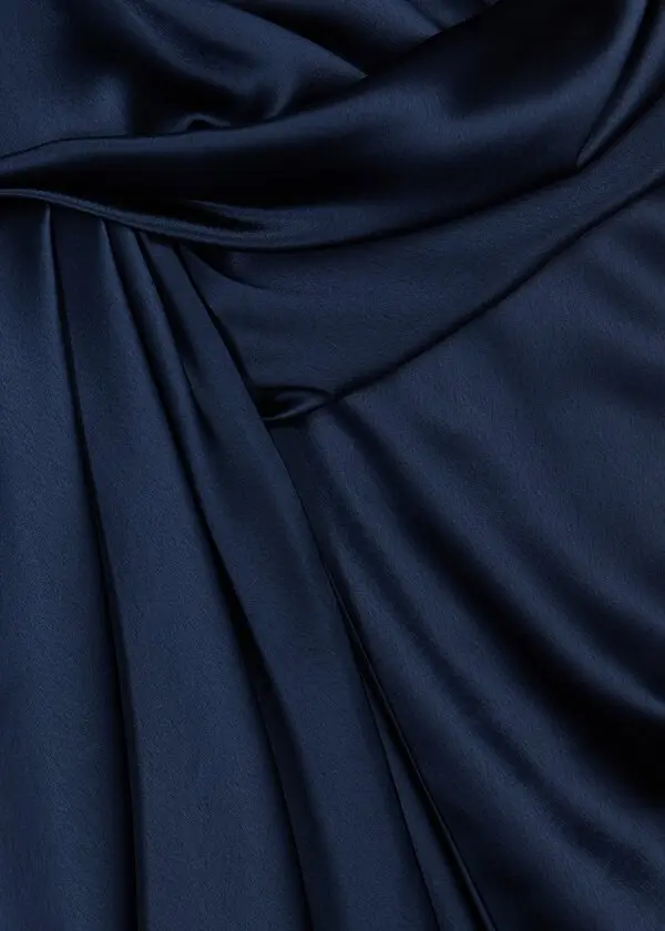 Talbot Runhof Bosworth Wrap-effect Satin Gown