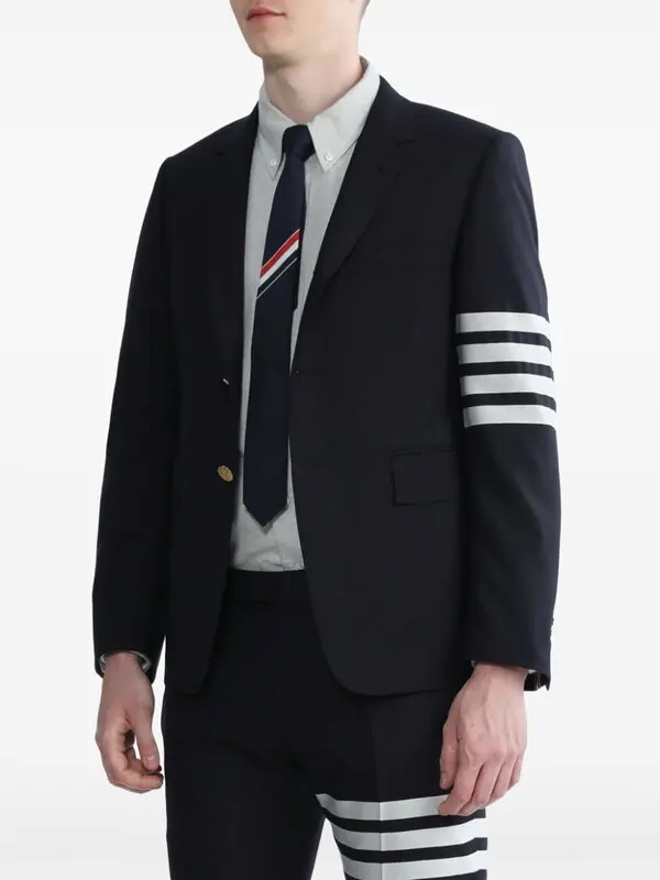 Thom Browne 4-bar Stripe Single-breasted Blazer - Blue