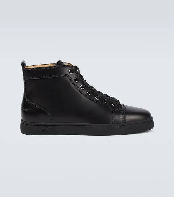 CHRISTIAN LOUBOUTIN Louis High-top Leather Sneakers - Black