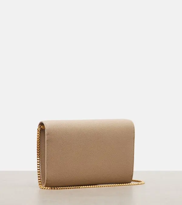 Saint Laurent Uptown Leather Chain Bag - Beige