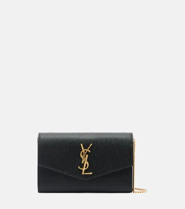 Saint Laurent Uptown Leather Chain Bag - Black