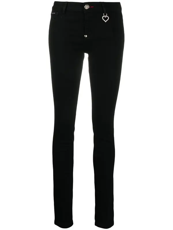 Philipp Plein Tm Mid-rise Skinny Jeans - Black