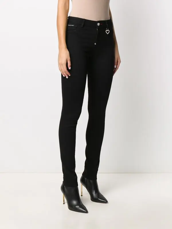 Philipp Plein Tm Mid-rise Skinny Jeans - Black