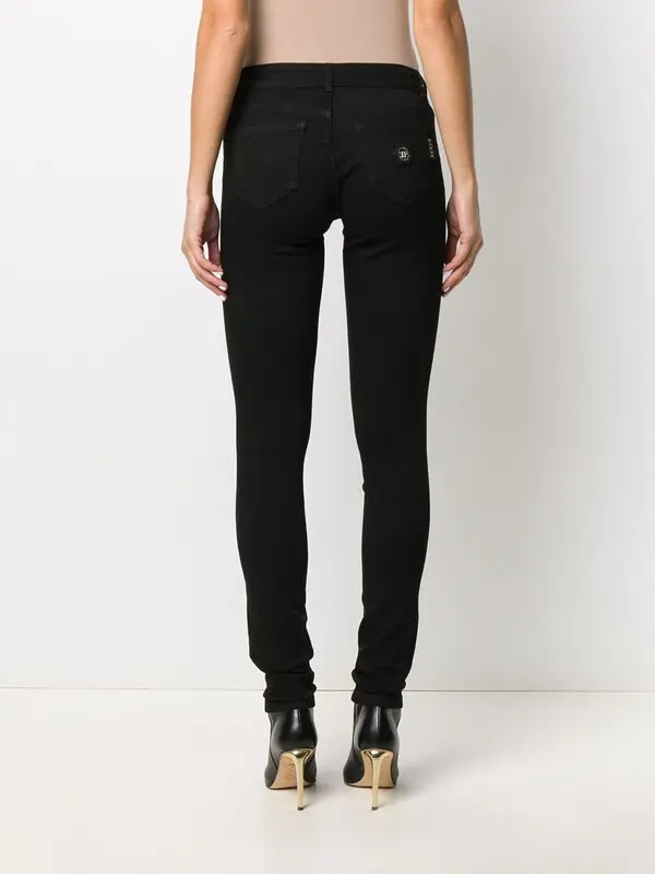 Philipp Plein Tm Mid-rise Skinny Jeans - Black