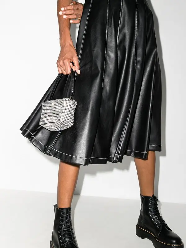 Alexander Wang Wangloc Rhinestone Clutch - Metallic | Editorialist