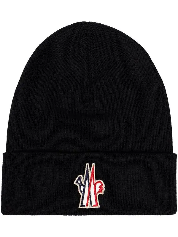 Moncler Logo-patch Beanie - Black