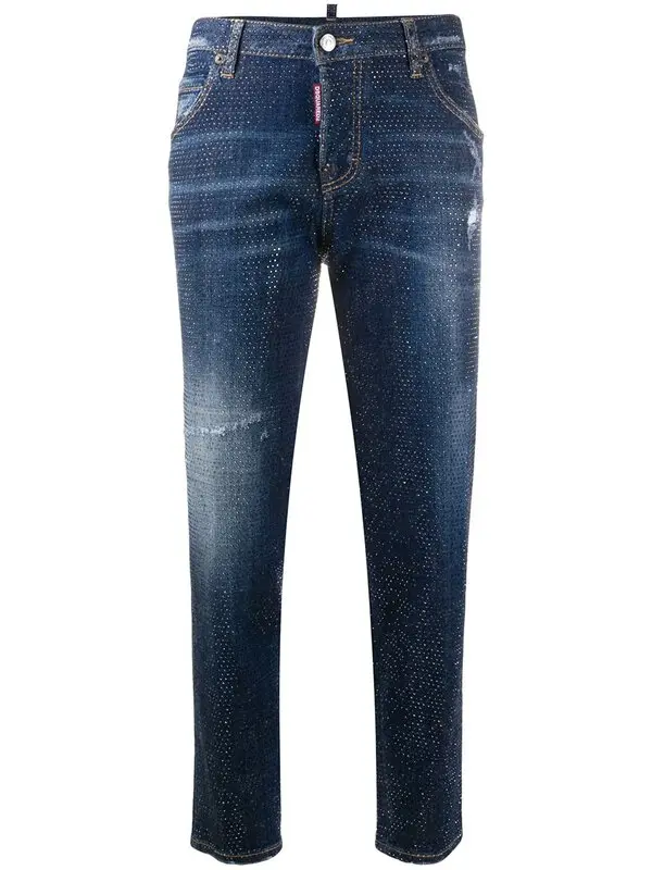 Dsquared2 Studded Cropped Jeans