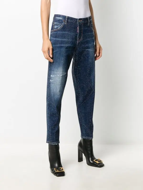 Dsquared2 Studded Cropped Jeans