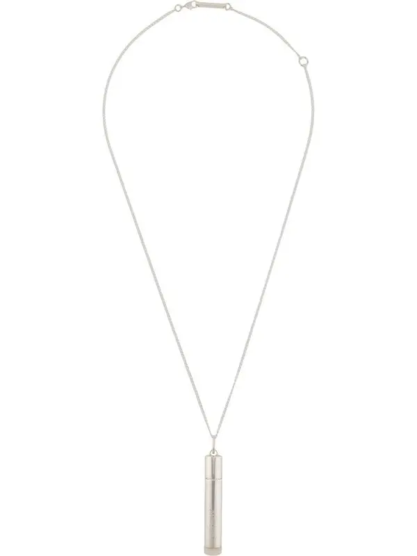 AMBUSH Tube Pendant Necklace - Silver