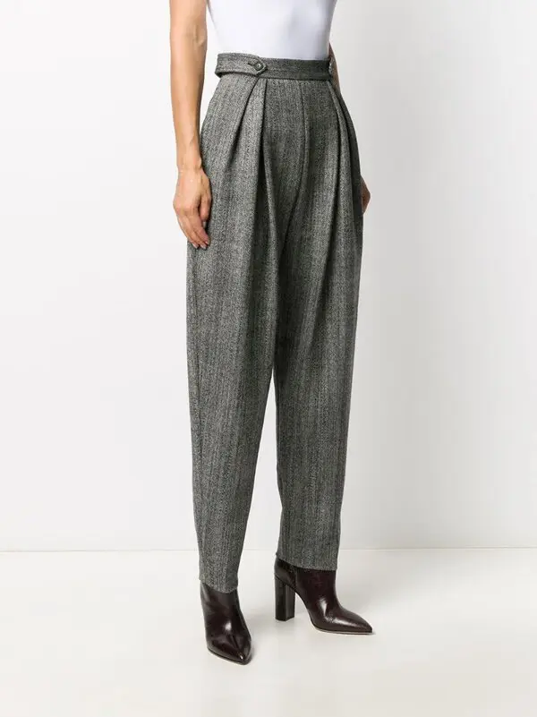 Alberta Ferretti Pleated Tapered Trousers