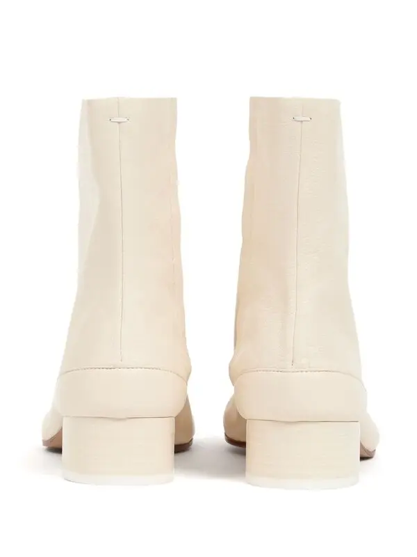 MAISON MARGIELA Tabi 30mm Leather Ankle Boots - White