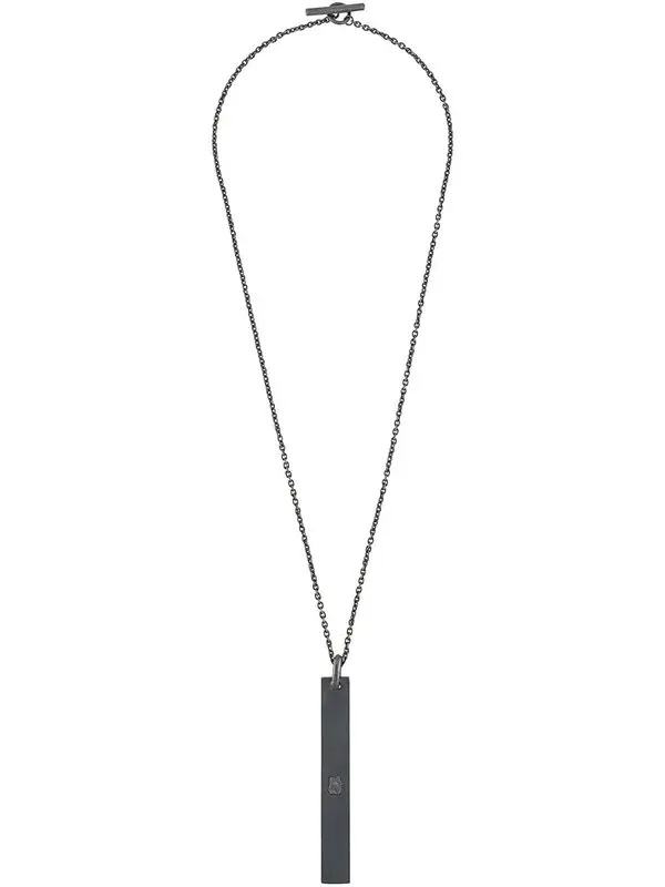 PARTS OF FOUR Plate Pendant Necklace - Grey