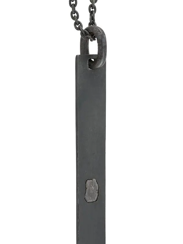 PARTS OF FOUR Plate Pendant Necklace - Grey