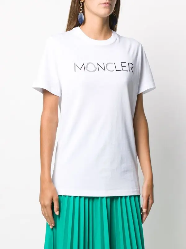 Moncler Logo Appliqué Cotton T-shirt