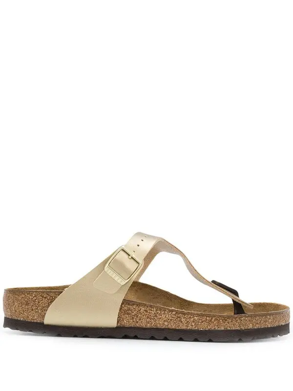 BIRKENSTOCK Metallic Birko-flor Thong Sandals - Brown