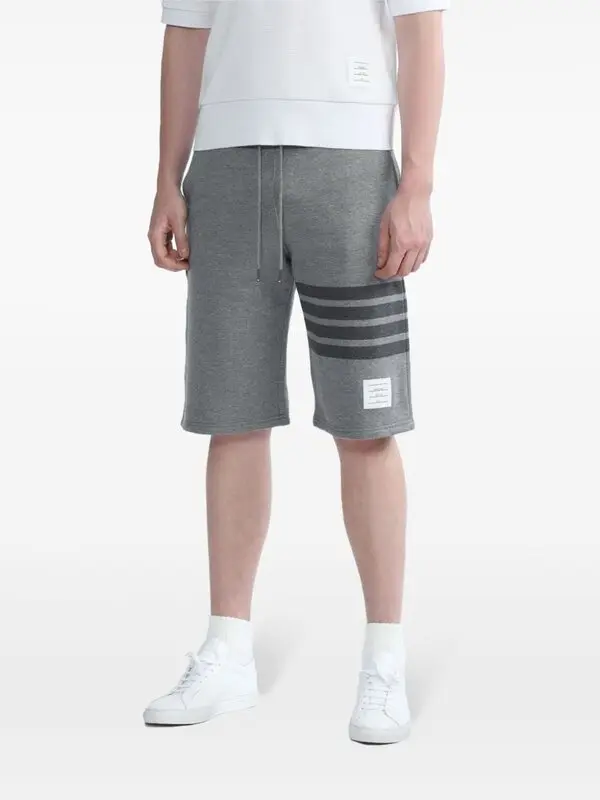 Thom Browne Striped Track Shorts - Grey