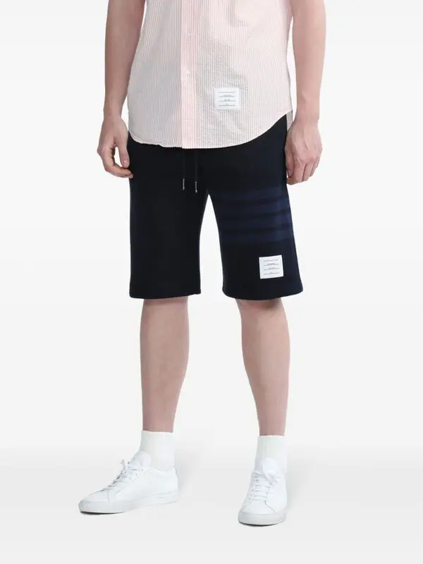 Thom Browne 4-bar Loopback Track Shorts - Blue