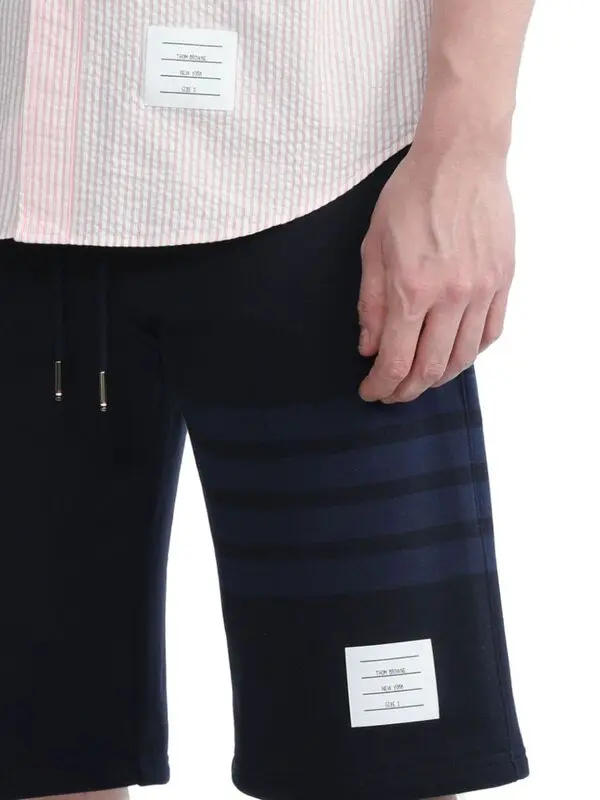 Thom Browne 4-bar Loopback Track Shorts - Blue