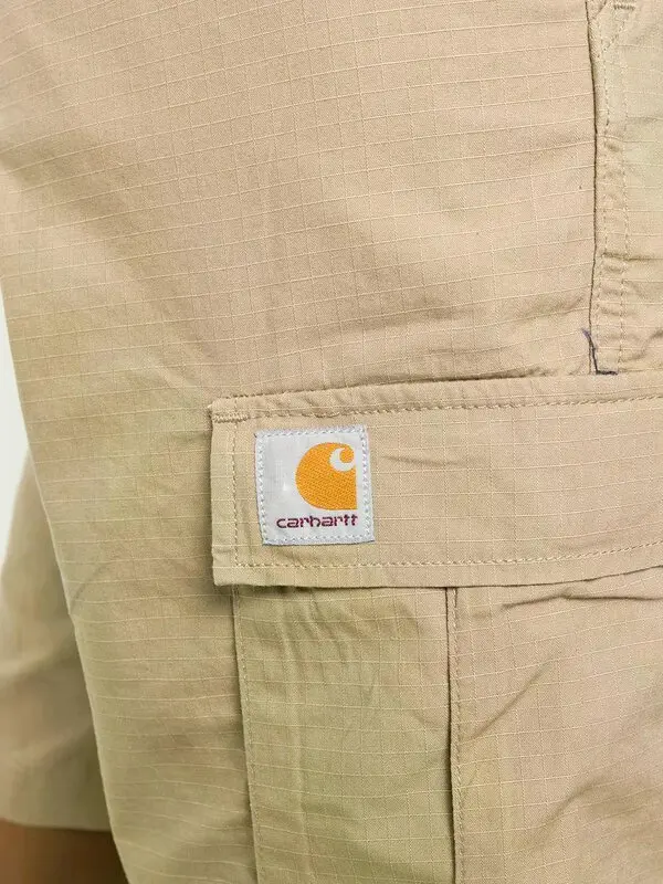 Carhartt Work In Progress Side Logo Patch Shorts - Neutrals