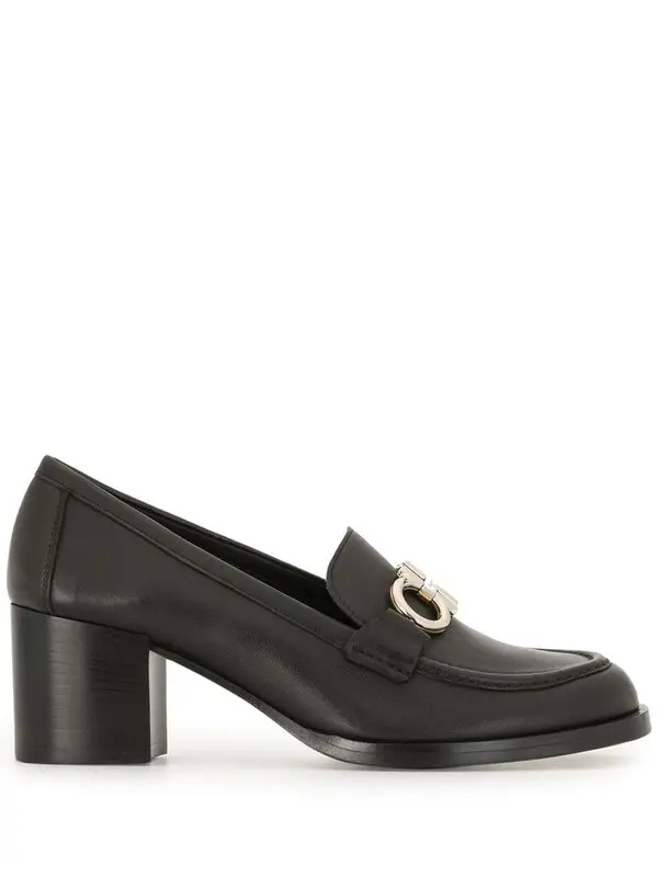 FERRAGAMO Gancini Buckle Chunky Heel Loafers