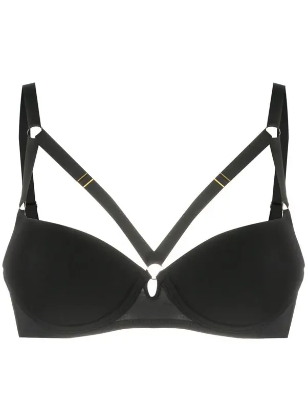 MAISON CLOSE Strap-embellished Padded Bra - Black