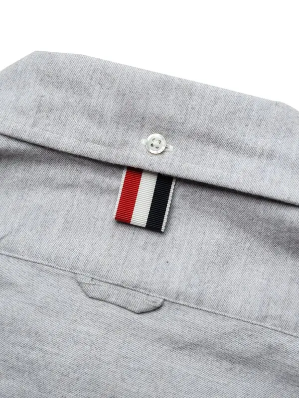 Thom Browne Long-sleeve Chambray Shirt - Grey