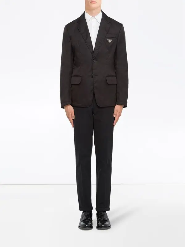 Prada Logo-plaque Single-breasted Blazer