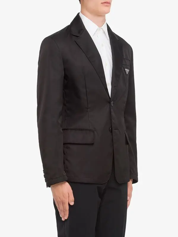 Prada Logo-plaque Single-breasted Blazer