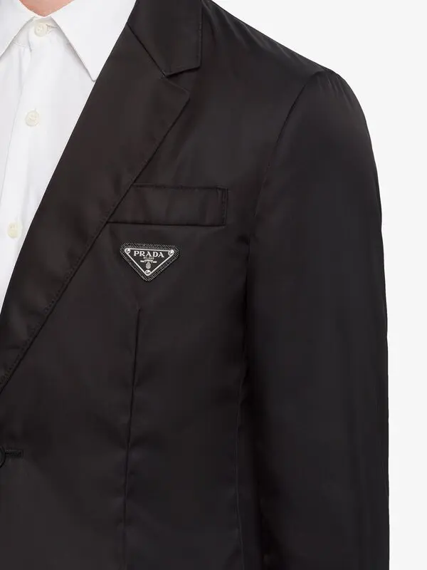 Prada Logo-plaque Single-breasted Blazer