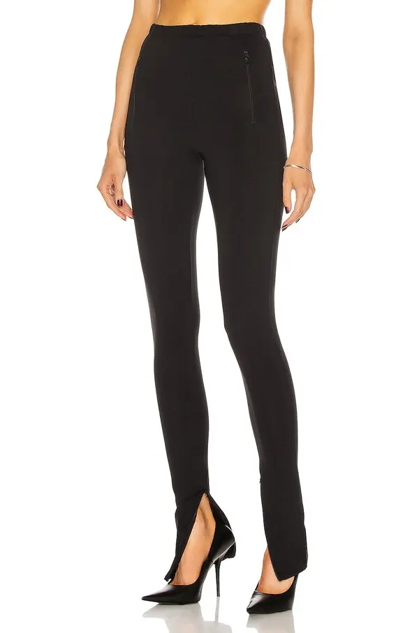 Wardrobe.NYC Side Zip Legging - Black