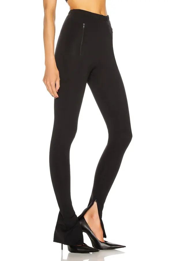 Wardrobe.NYC Side Zip Legging - Black