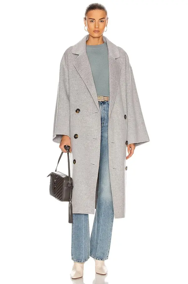 Loulou De Saison Borneo Coat - Grey Melange