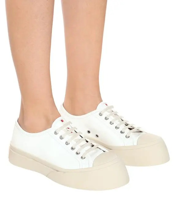 Marni Pablo Leather Sneakers - White