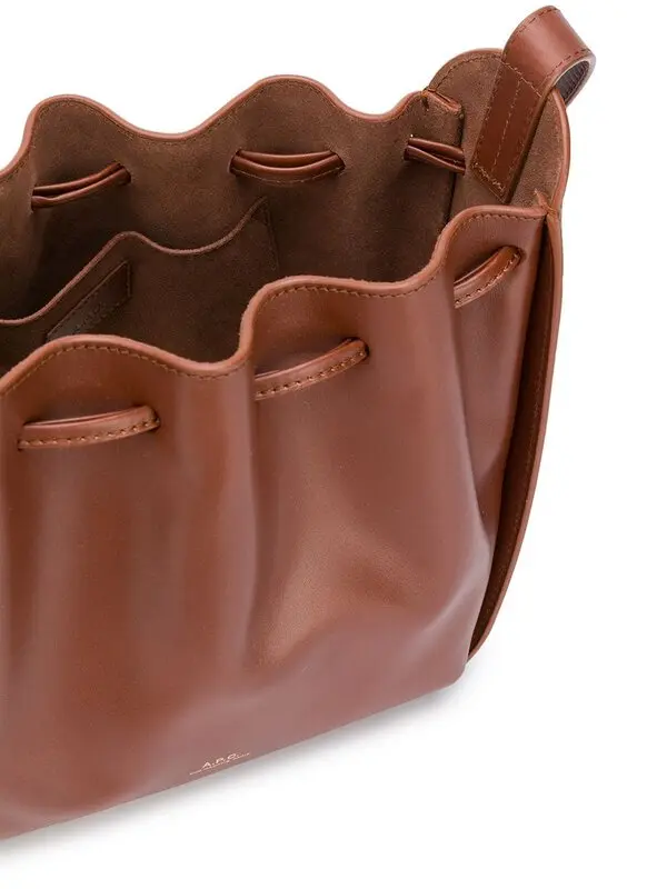 A.P.C. Courtney Small Bucket Bag - Brown | Editorialist