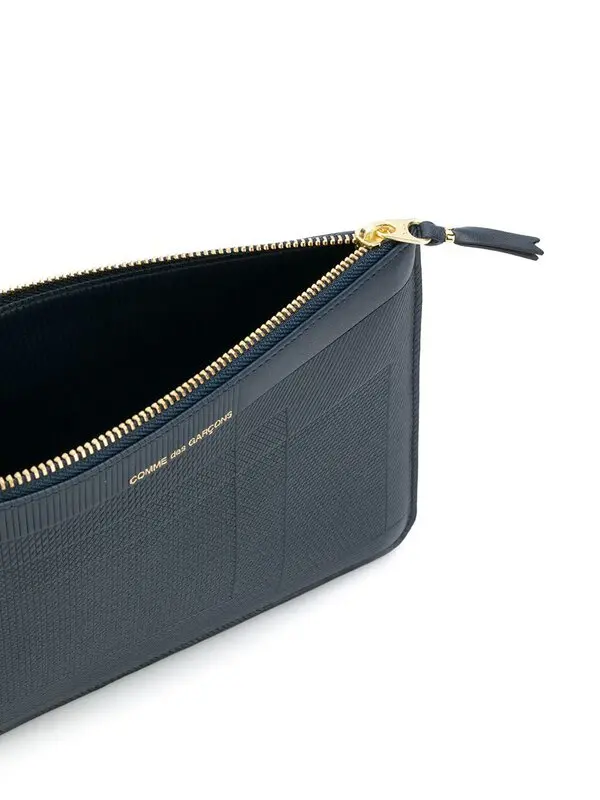 Comme Des Garçons Line Pattern Pouch - Blue