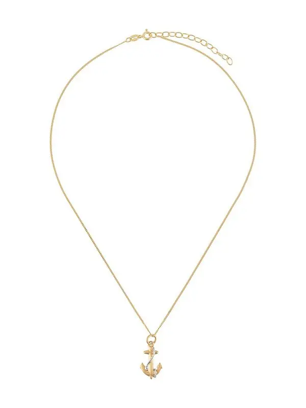 TRUE ROCKS Anchor Pendant Necklace - Gold