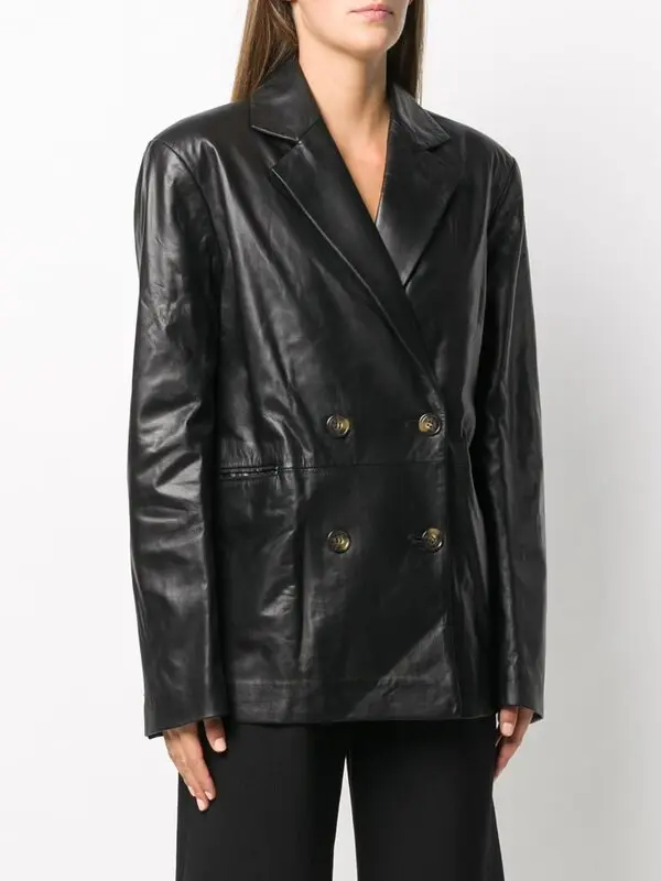 Loulou De Saison Double-breasted Lambskin Jacket