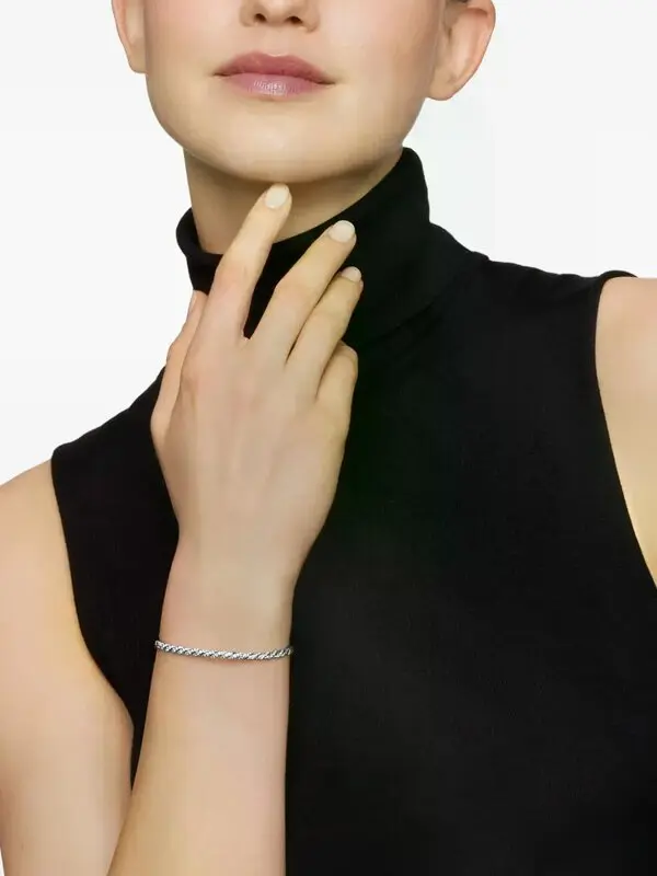 David Yurman 18kt White Gold Pavéflex Bracelet