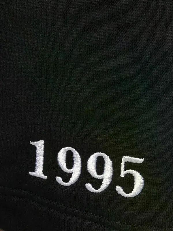 THROWBACK. Logo Embroidered Track Shorts - Black