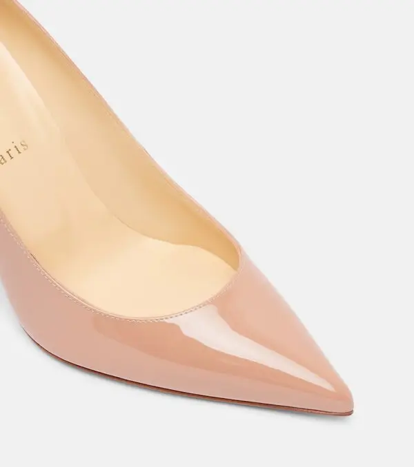 CHRISTIAN LOUBOUTIN Kate 85 Patent Leather Pumps - Beige
