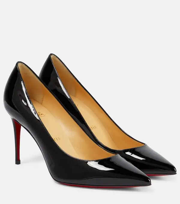 CHRISTIAN LOUBOUTIN Kate 85 Patent Leather Pumps - Black