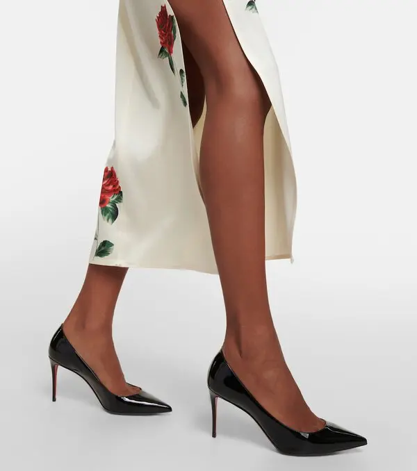 CHRISTIAN LOUBOUTIN Kate 85 Patent Leather Pumps - Black
