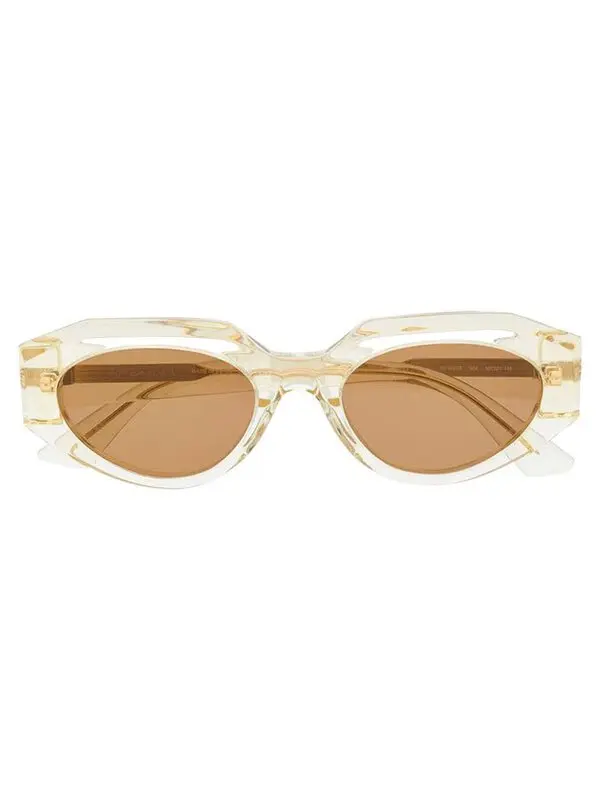 Bottega Veneta Oval Clear-frame Sunglasses