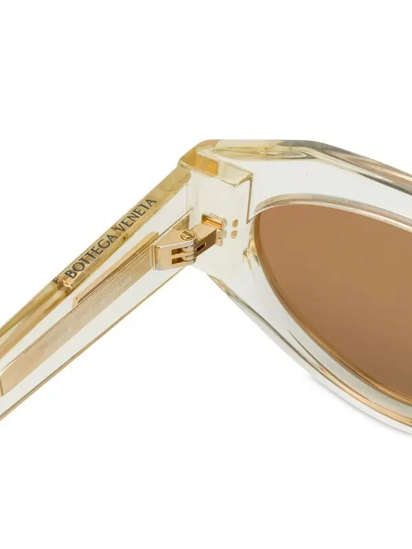 Bottega Veneta Oval Clear-frame Sunglasses