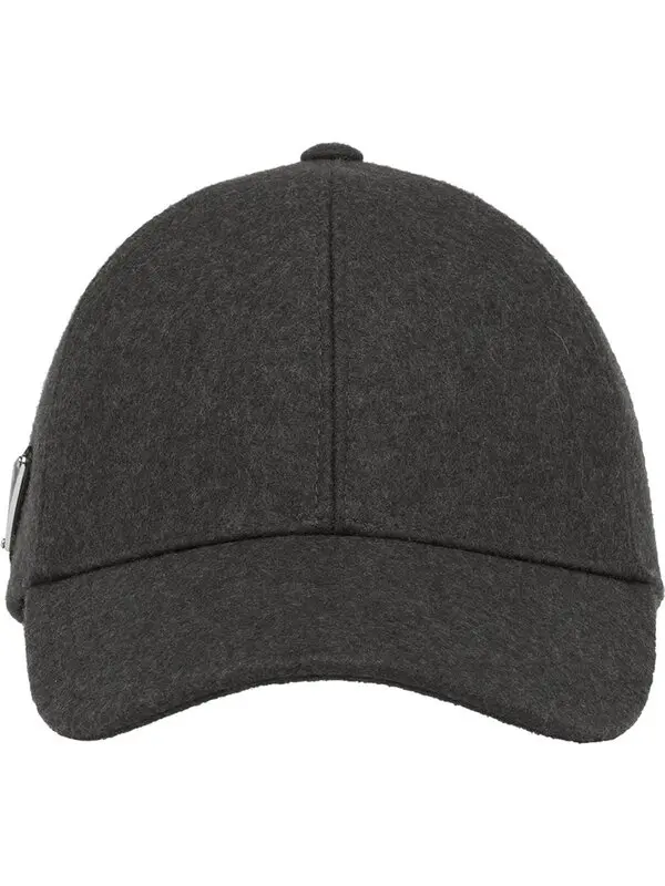 Prada Virgin Wool Baseball Cap - Grey