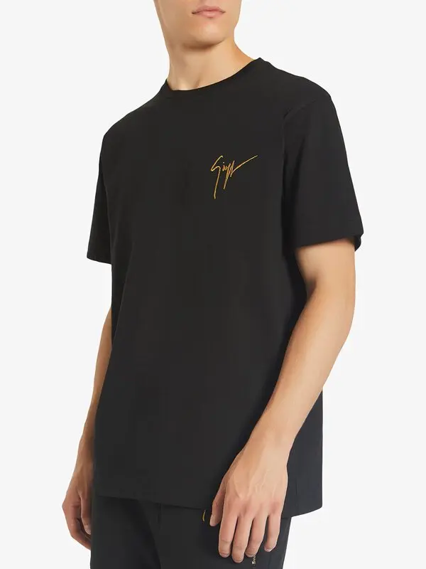 GIUSEPPE ZANOTTI Lr-01 Cotton T-shirt - Black